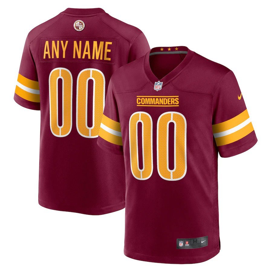 Commanders Custom Name Jersey – Football Fanzone